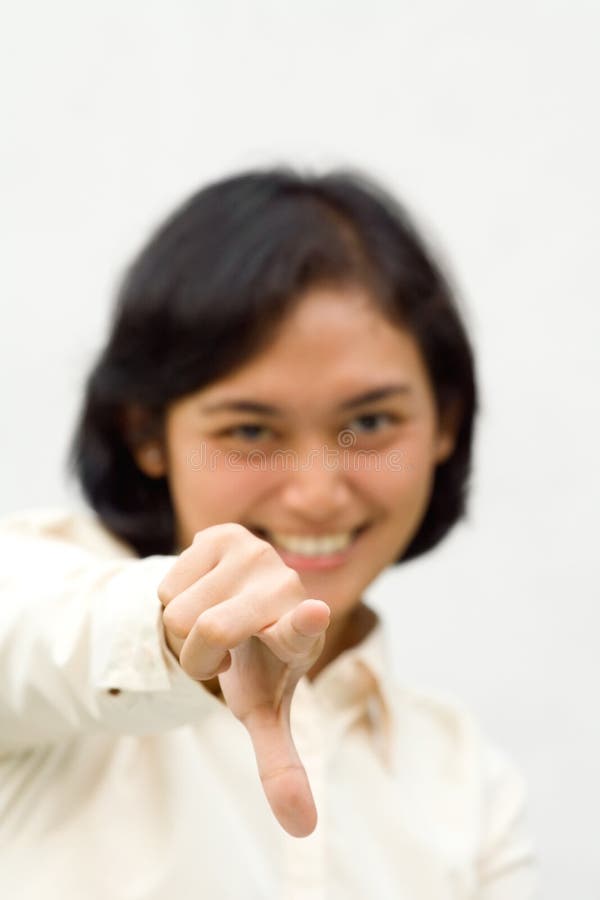 Young Woman Pointing at You Stock Image - Image of woman, isolate: 13005333