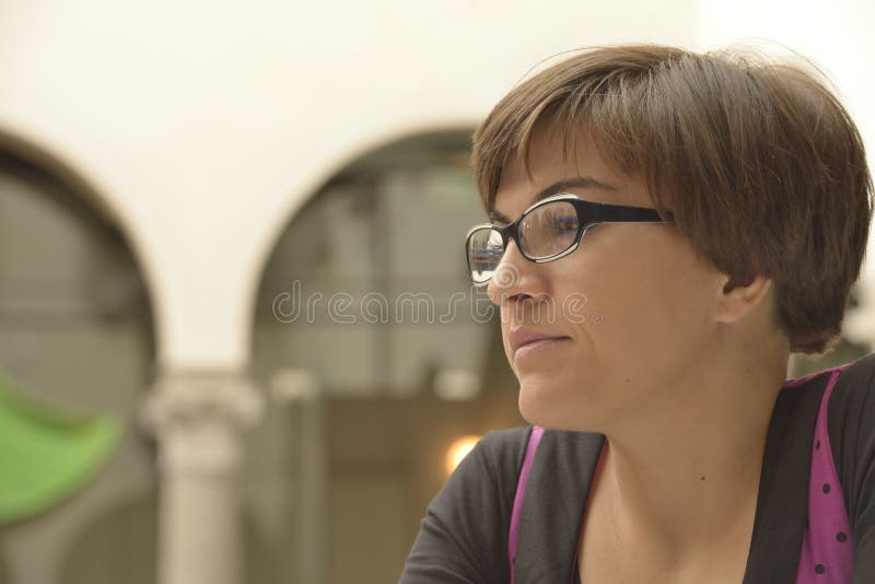 Young Woman Portrait, Milan Stock Image - Image of nice, short: 29438653