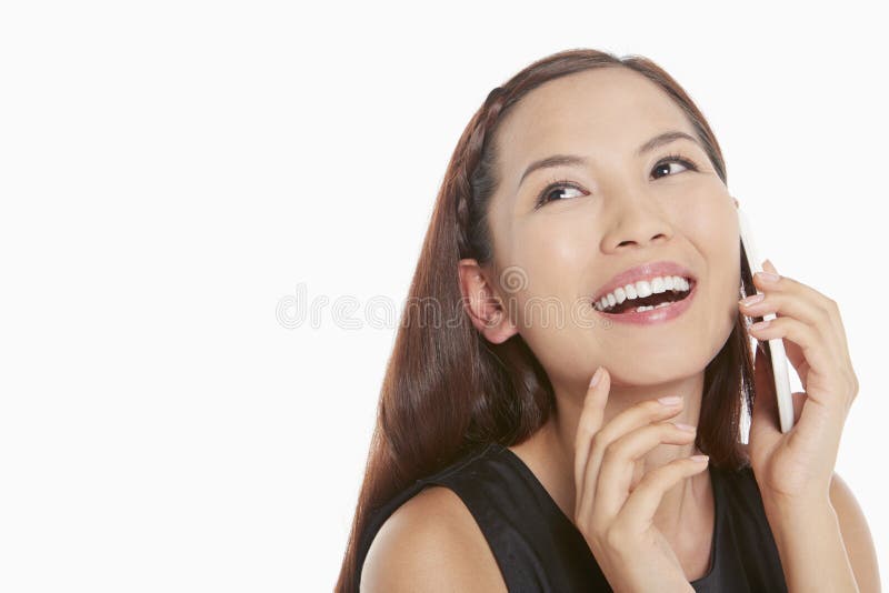 Young woman posing stock image. Image of cellphone, color - 185107467