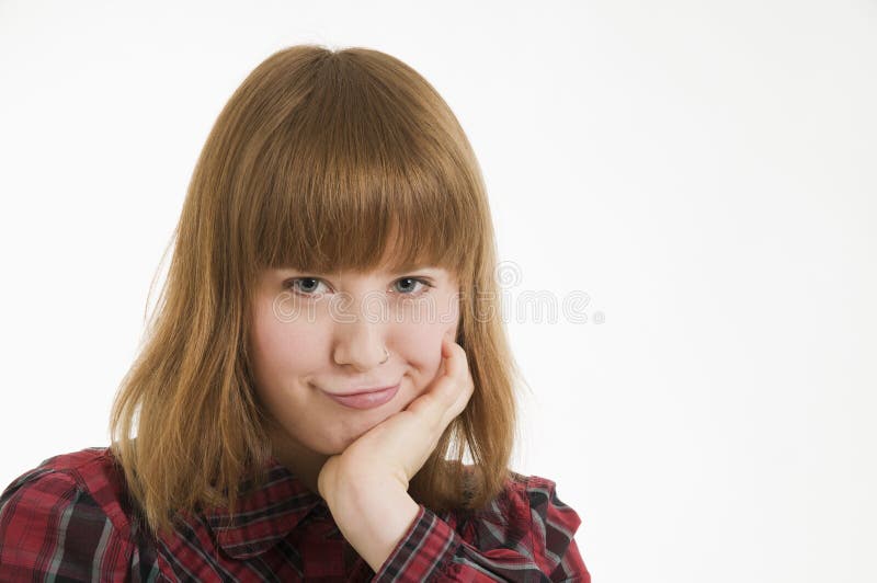 Young woman pouting stock photo. Image of grimacing, haired - 7222308