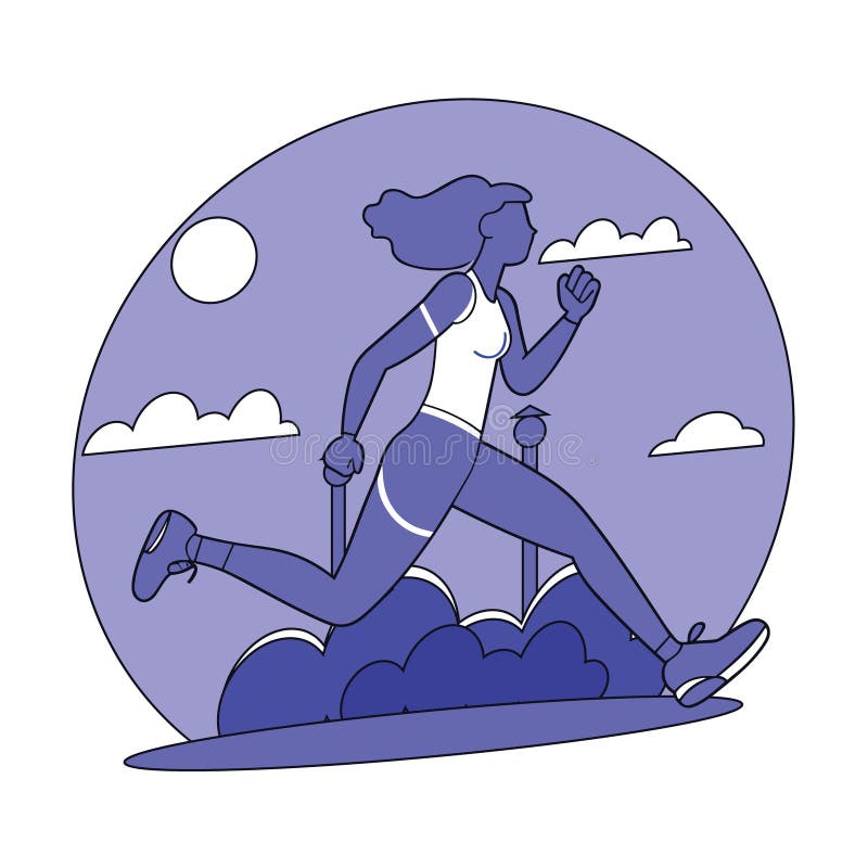 Young Woman Practicing Running in the Morning To Participate in a ...