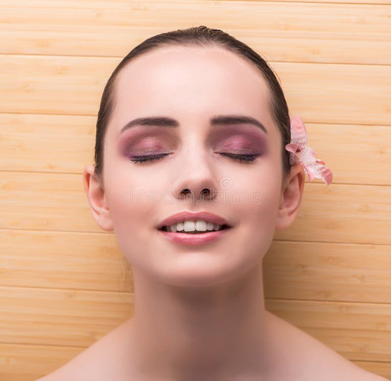 The Young Woman Preparing for Spa Session Stock Image - Image of beauty ...