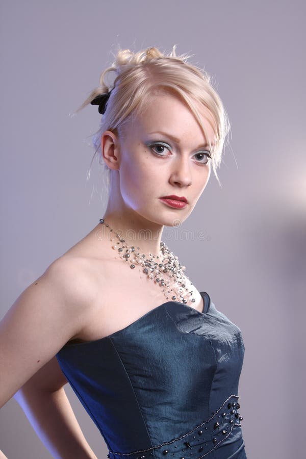 Young Woman with Prom Dress Stock Photo - Image of dress, feminine: 8973436