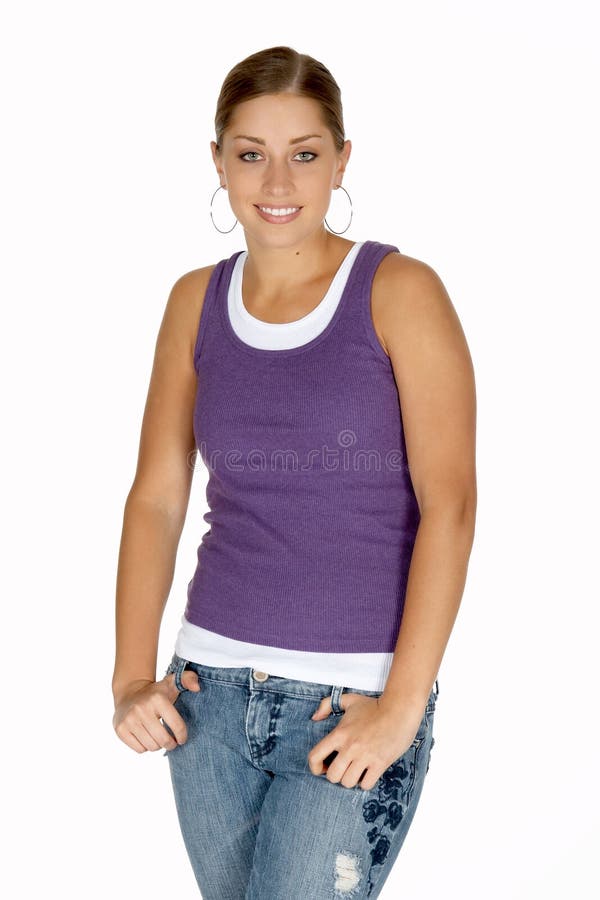 5,883 Beautiful Brunette Tank Top Stock Photos - Free & Royalty-Free ...
