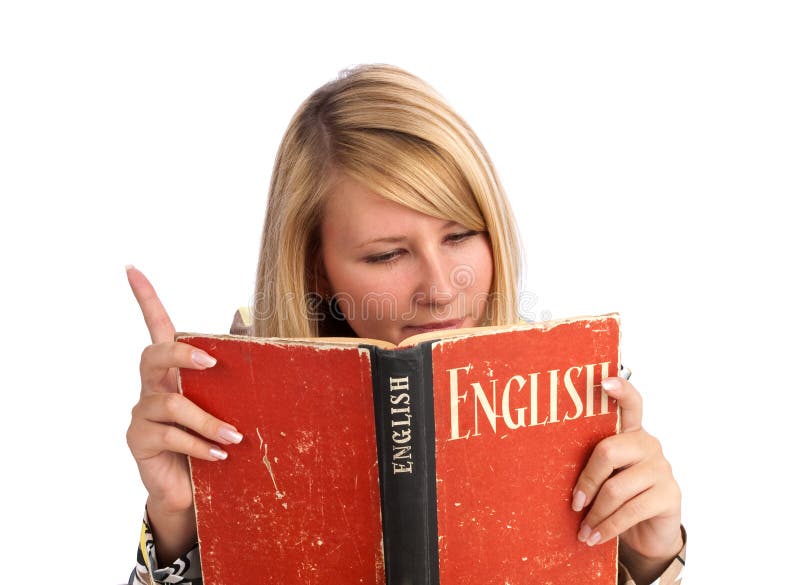 Young woman reading a book stock image. Image of beauty - 11611313