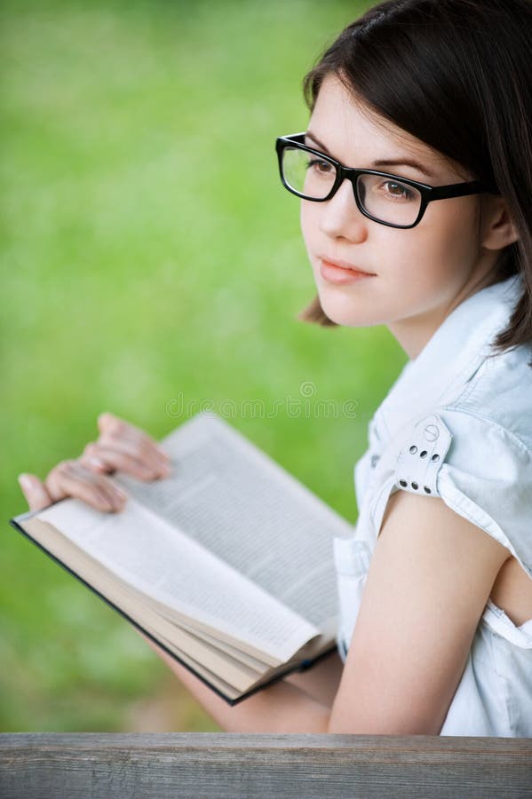 Young woman reading book stock photo. Image of nice, intelligent - 23903612