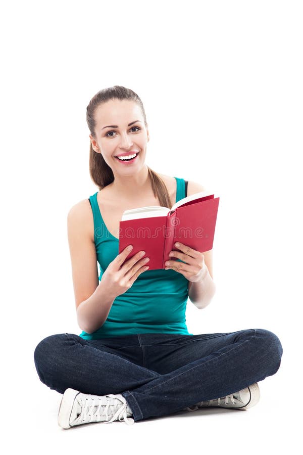 Woman reading book stock photo. Image of outdoors, reading - 2360586