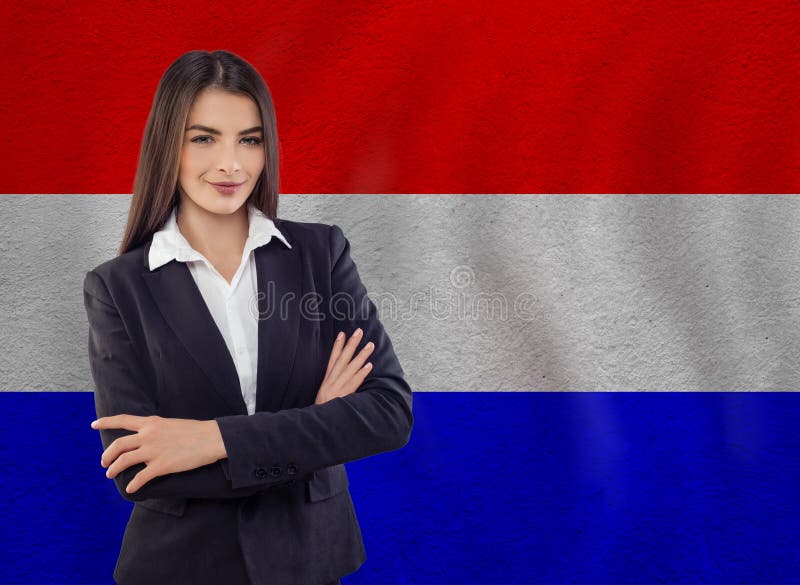 Young Woman Ready for Business or Learn Language Stock Image - Image of ...
