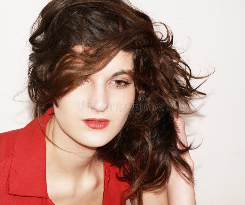 Young woman in red dress stock photo. Image of lovely - 29273428