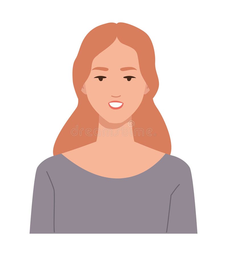 Young woman redhead stock vector. Illustration of hair - 231223148
