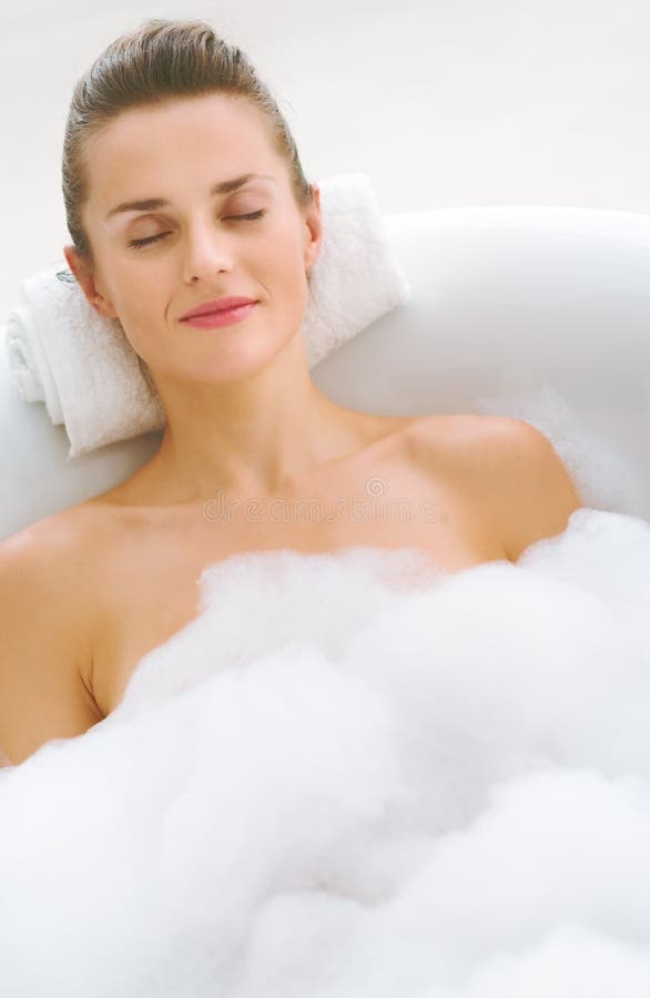 Young Woman Relaxing in Bathtub Stock Image - Image of angle, freshness ... Young Woman Relaxing in Bathtub Stock Image - Image of angle, freshness ...
