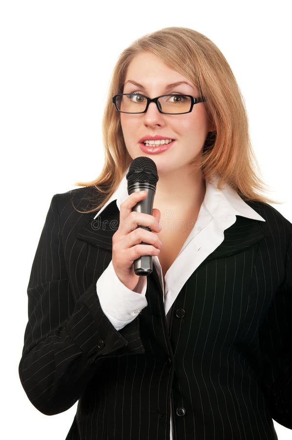 Reporter stock image. Image of information, announcing - 7616725