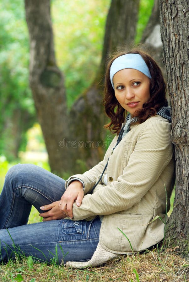 Young woman rests. stock image. Image of person, female - 11327795