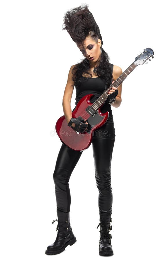 Young woman rock star stock image. Image of model, bizarre - 94519695