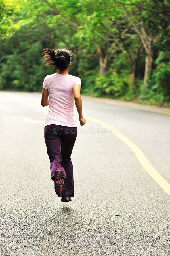 Young woman running stock image. Image of garden, park - 27230411