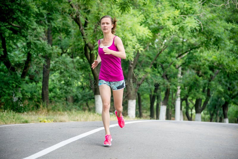 Young woman running stock image. Image of energy, activity - 85693245