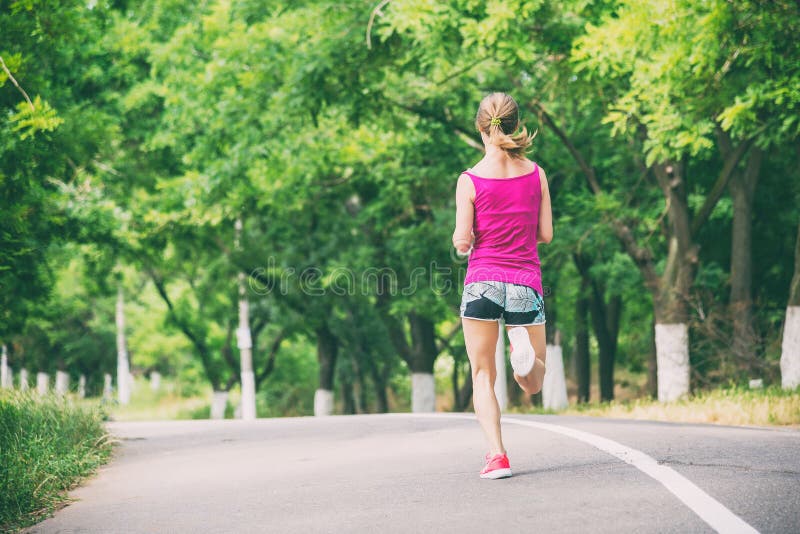 Young woman running stock photo. Image of healthy, nature - 86175076