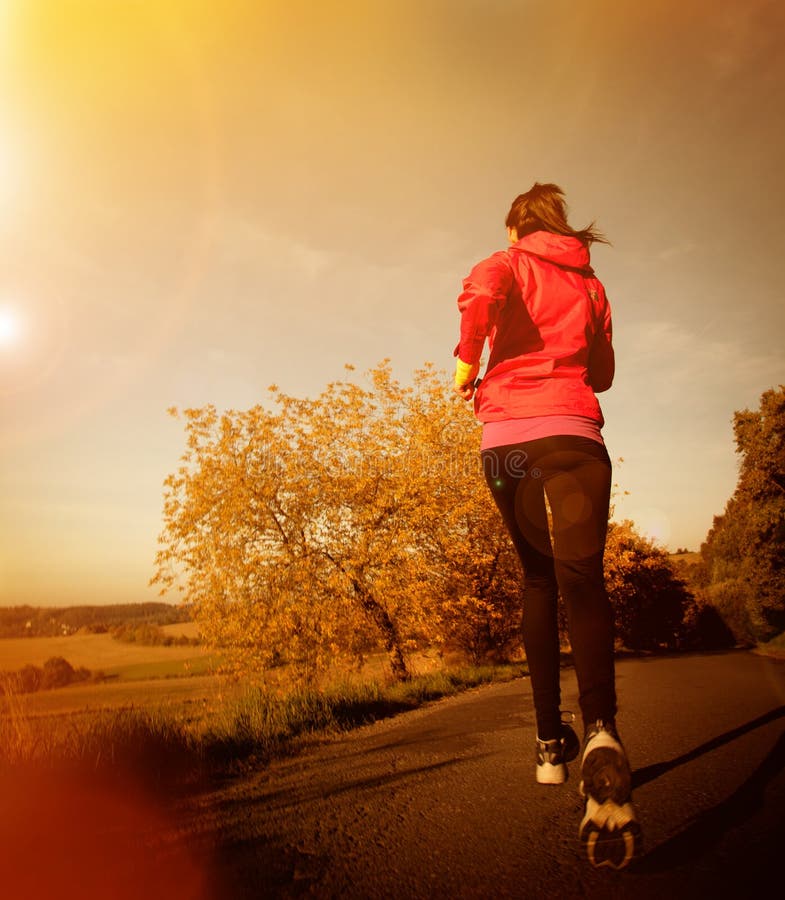 Young woman running. stock photo. Image of marathon, motion - 34403492