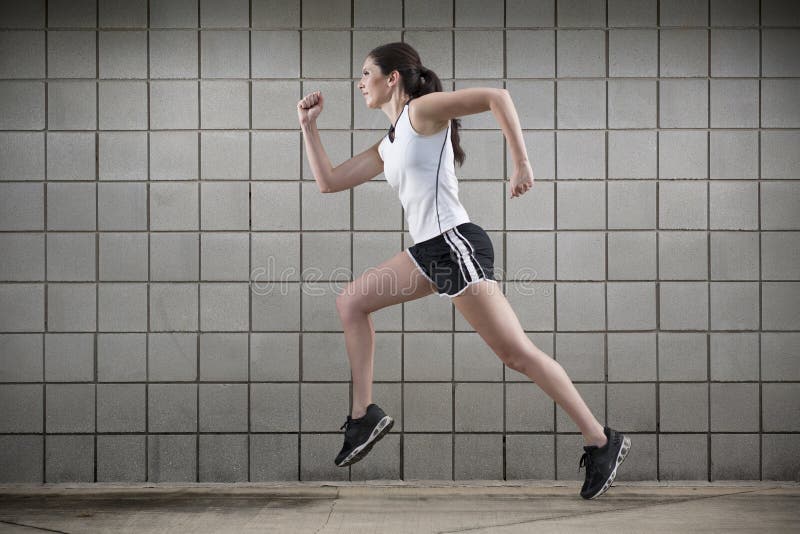 Young Woman Running stock photo. Image of athletic, fitness - 47655296