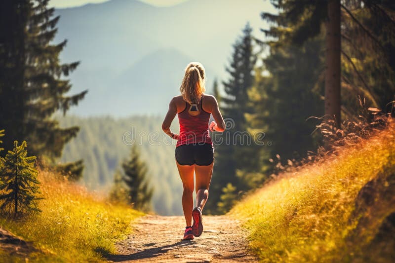 Female Athlete Running Back View Stock Illustrations – 228 Female ...