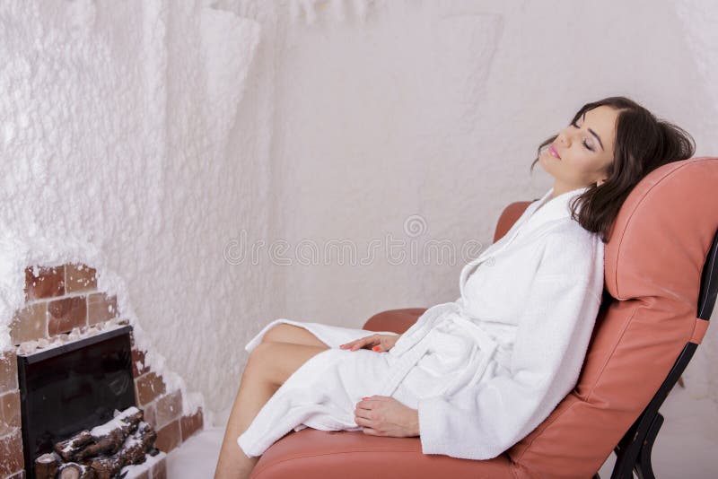 Salt room in spa-centre stock image. Image of cave, lungs - 76996339