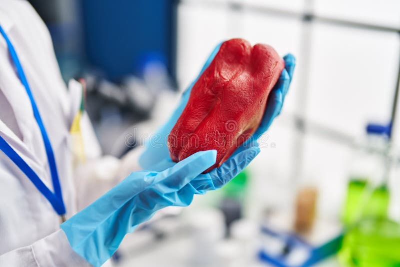 Young Woman Scientist Holding Pepper at Laboratory Stock Image - Image ...