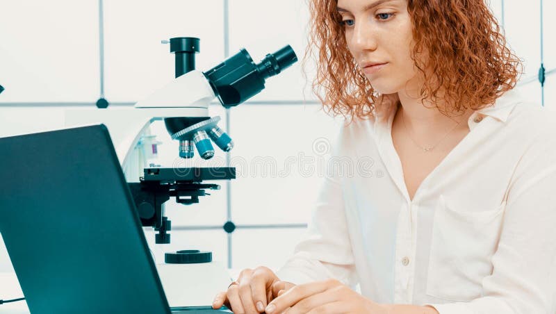 Young Woman Scientist in Laboratory Stock Image - Image of modern ...
