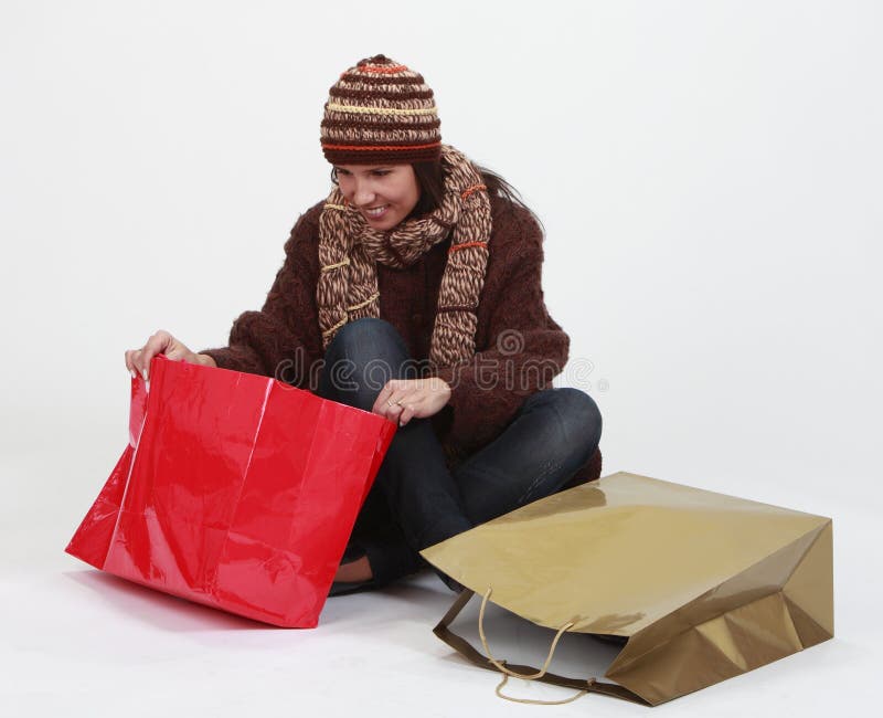 Searching for gifts stock image. Image of mature, claus - 16328691