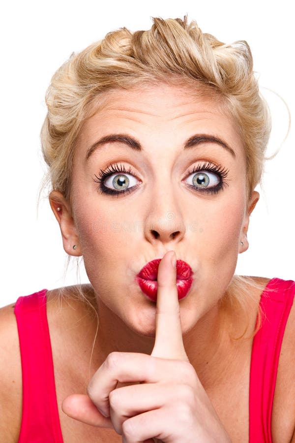 Gesture of silence stock photo. Image of sign, woman - 38406048