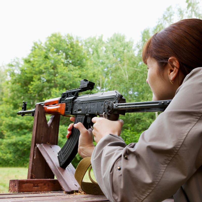 Woman Shooting stock photo. Image of sport, young, shoot - 5738364