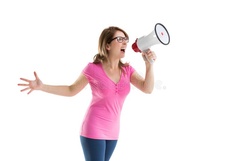 771 Woman Using Bullhorn Stock Photos - Free & Royalty-Free Stock ...