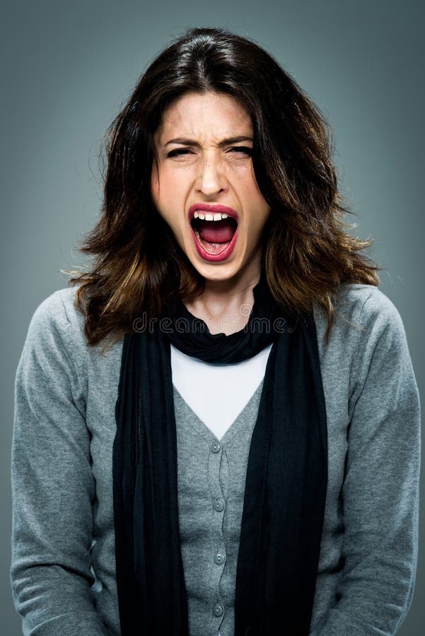 Young Woman Shouting stock photo. Image of cool, adult - 30069082