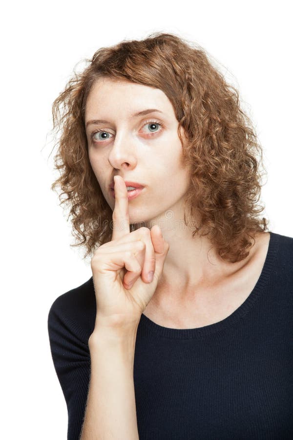 602 Woman Show Silence Sign Stock Photos - Free & Royalty-Free Stock ...