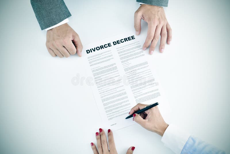 Signing divorce paper stock photo. Image of marriage - 35981818