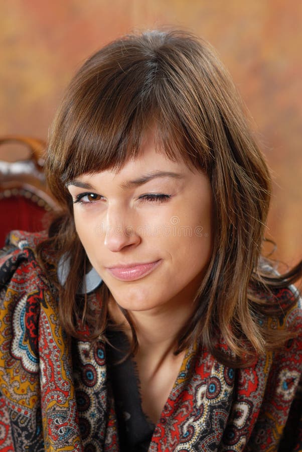 Young Woman Sitting on the Chair Stock Photo - Image of beautiful ...