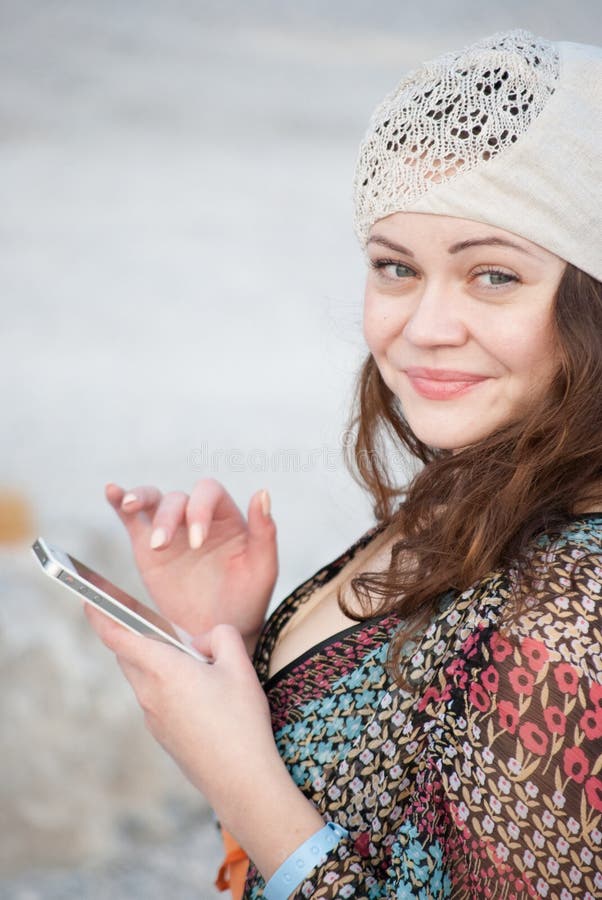 Young Woman with Smartphone Stock Photo - Image of computer, female ...