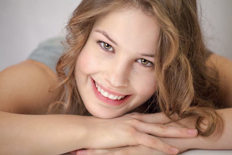 Young Woman is Smiling at Camera 2 Stock Photo - Image of face ...