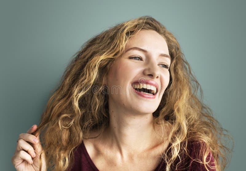Young Woman Smiling Cheerful Concept Stock Image - Image of laughing ...