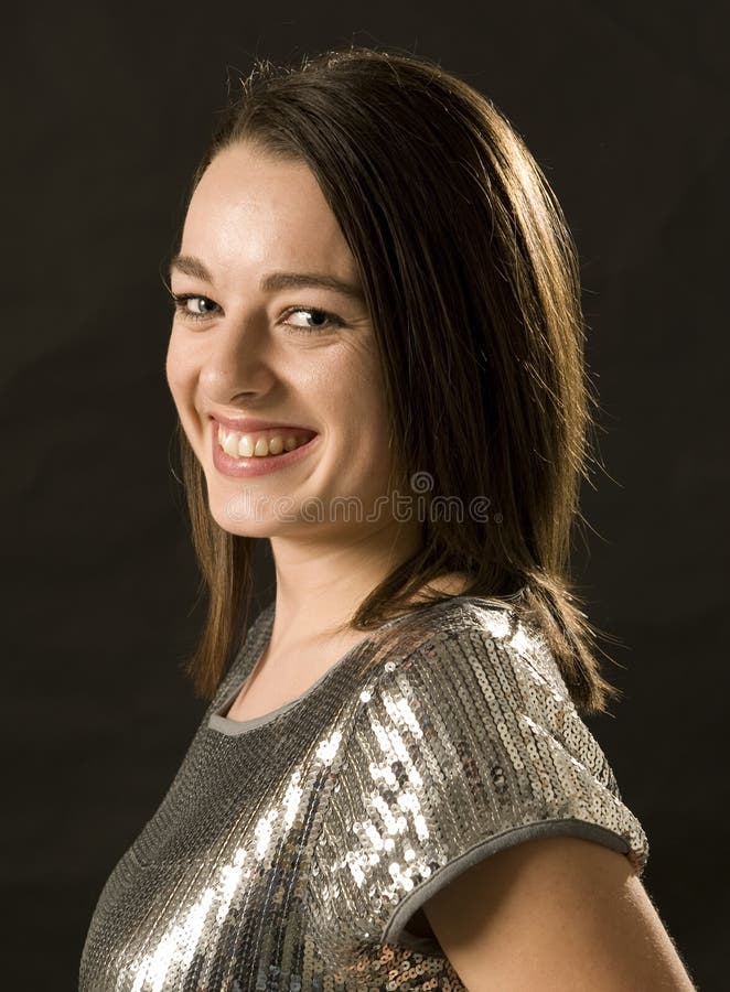 Young Woman in a Smiling Pose Stock Image - Image of pretty, expression ...