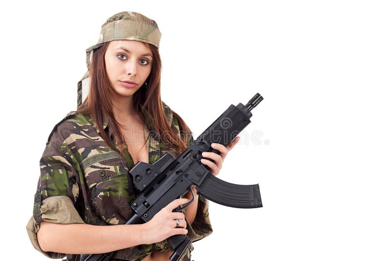 Woman Soldier stock image. Image of infantry, feminism - 10861001