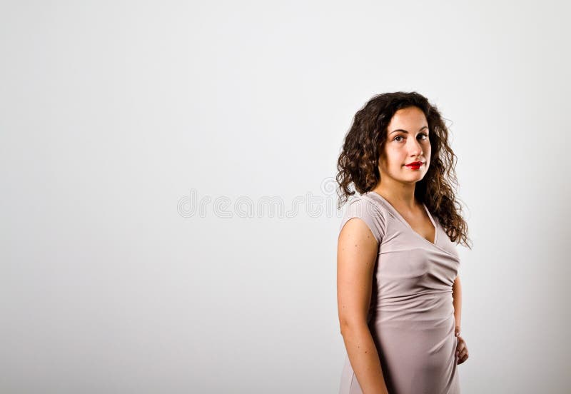 Young woman stock image. Image of model, brunette, hair - 98766725