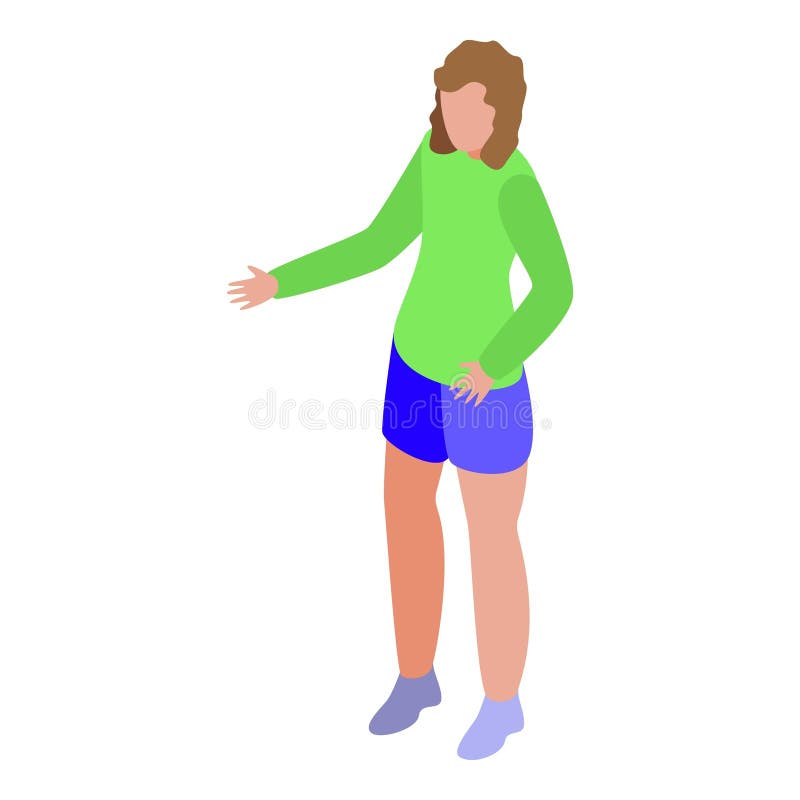 Young Woman Explaining Something with Hand Gestures Stock Illustration ...