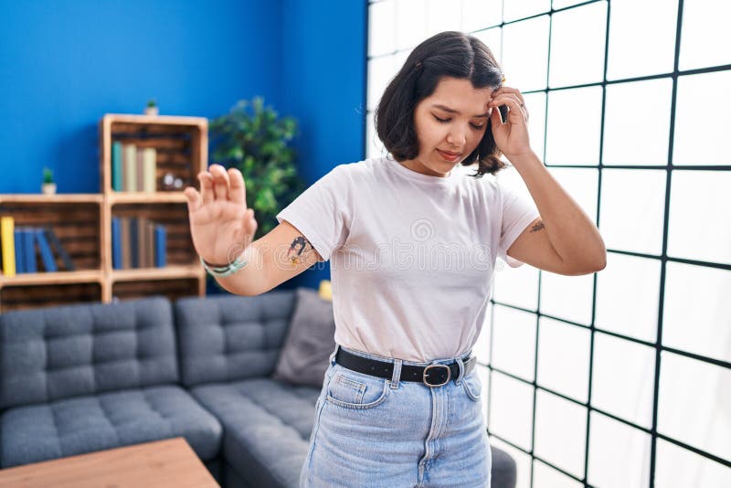 Young Woman Suffering for Dizzy at Home Stock Image - Image of pain ...