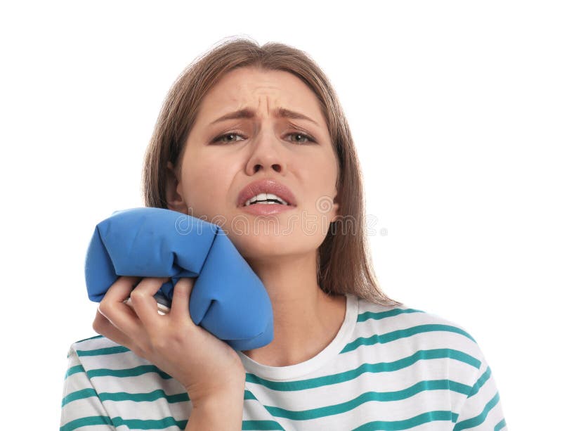 Young Woman Suffering from Toothache on Background Stock Photo - Image ...