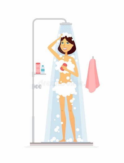 Cartoon Taking Shower Stock Illustrations 1 372 Cartoon Taking Shower