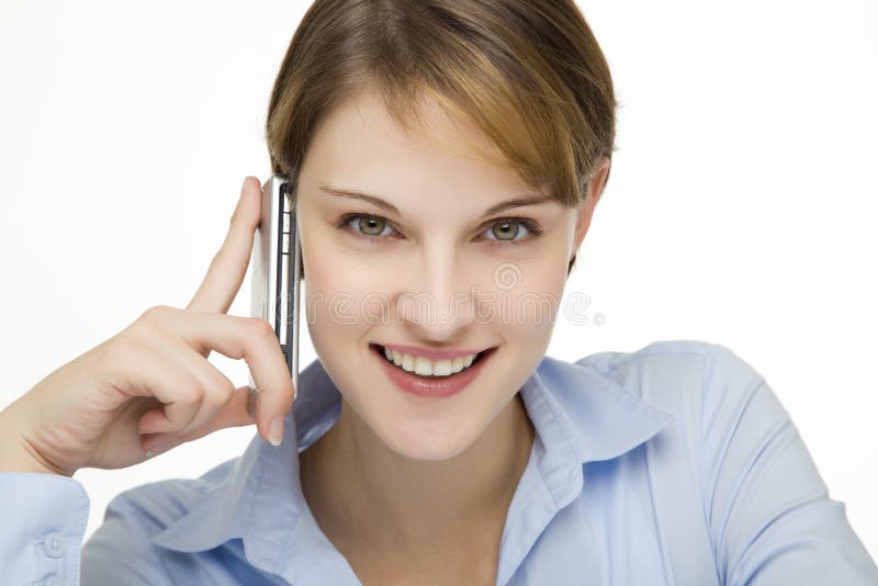 Young Woman Talking on a Cell Phone Stock Photo - Image of person ...