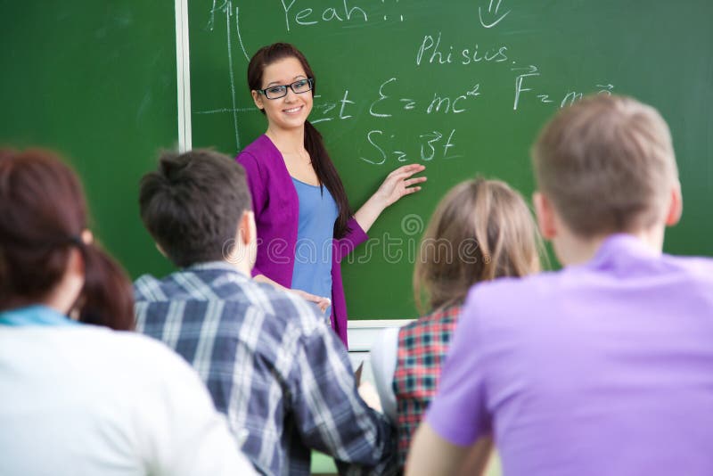 Group of Students Studying with Laptop Stock Image - Image of ...