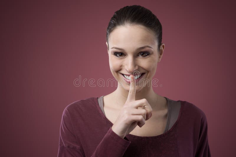 Young Woman Telling a Secret Stock Photo - Image of secret, smiling ...