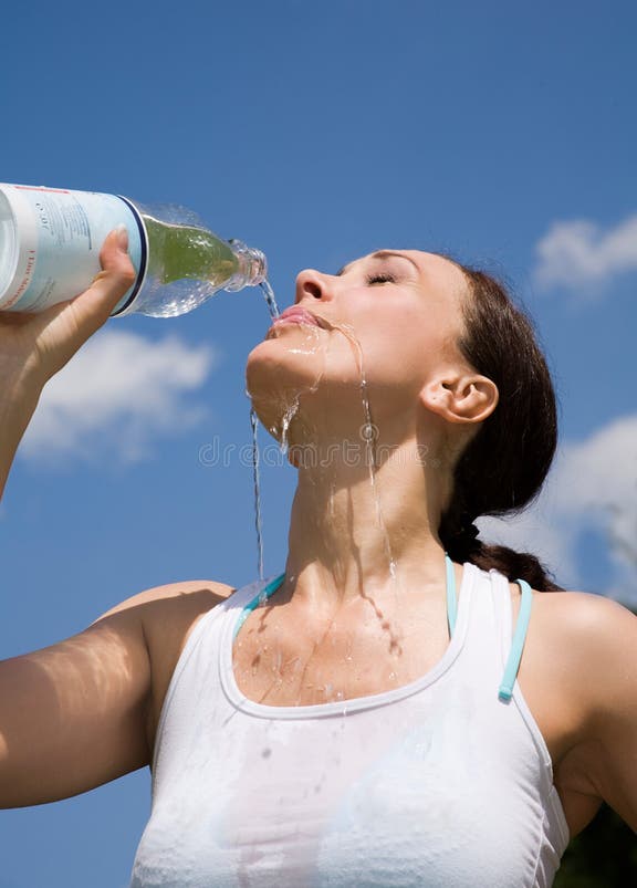 Young woman trinking water stock image. Image of lifestyles - 4540211