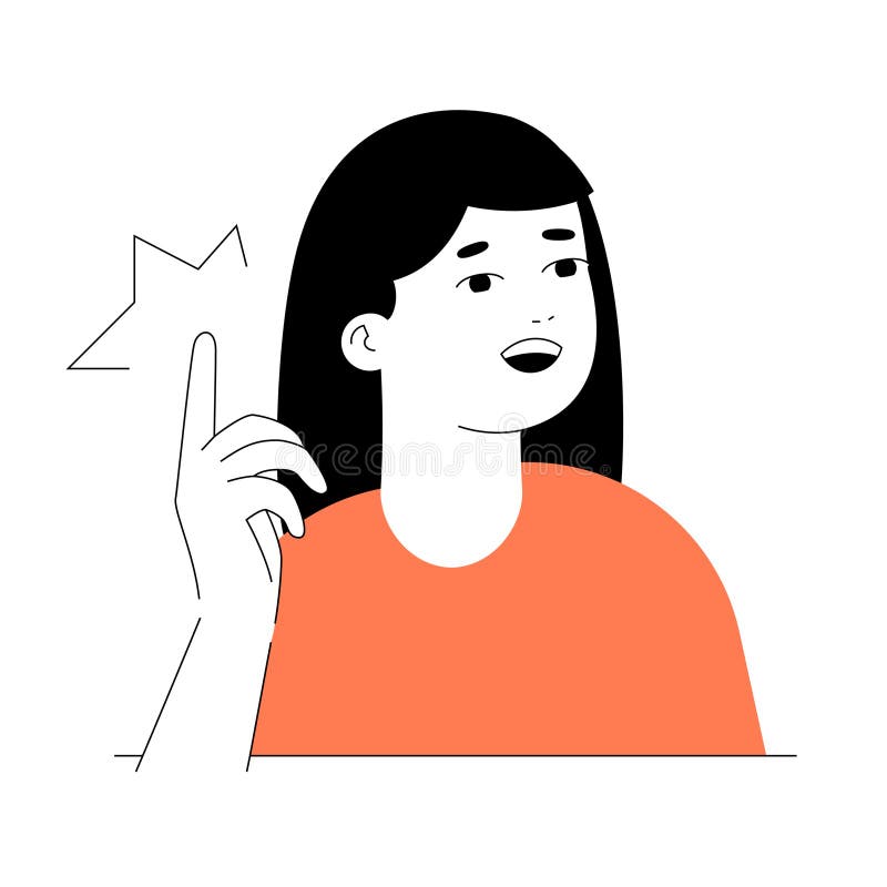 Young Woman UI Illustration Stock Vector - Illustration of young, woman ...